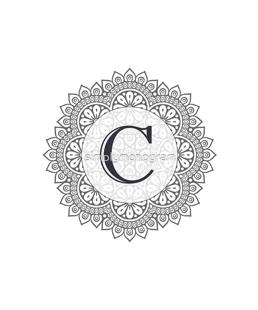 "Monogram C Ornate Circle Design" by simplymonogram | Redbubble