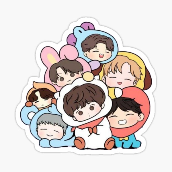 "BTS" Sticker for Sale by Hana-emad | Redbubble