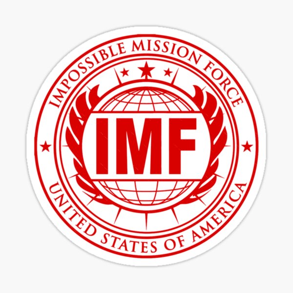 "IMF MISSION IMPOSSIBLE" Sticker by CodaHaven6 | Redbubble
