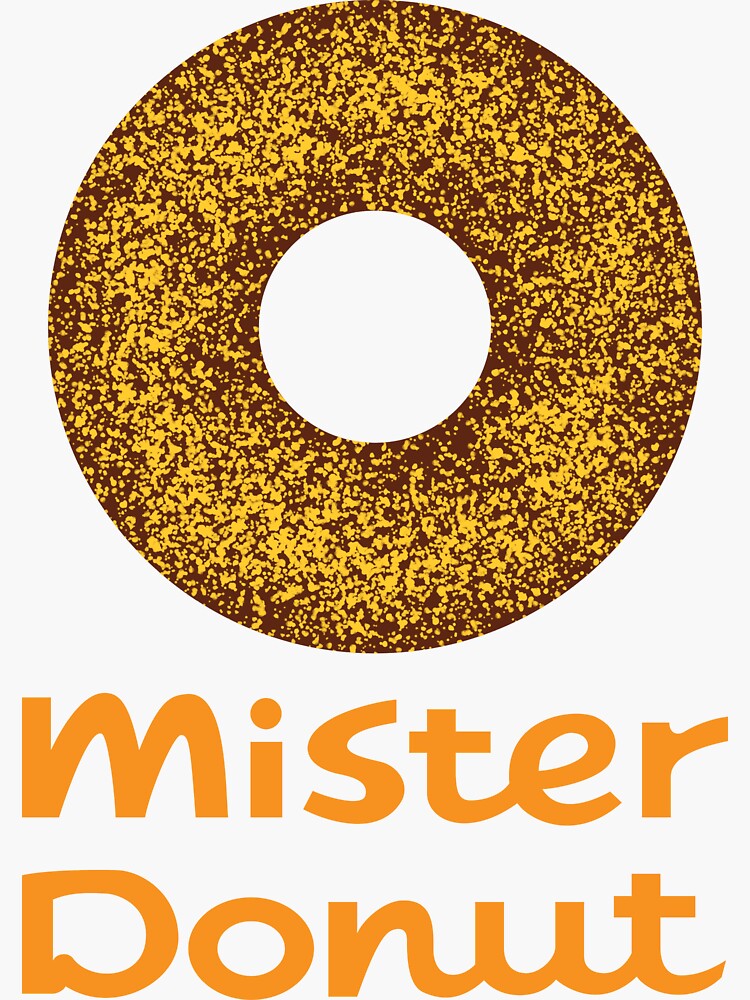 "Mister Donut Design" Sticker for Sale by ryanblais42 | Redbubble