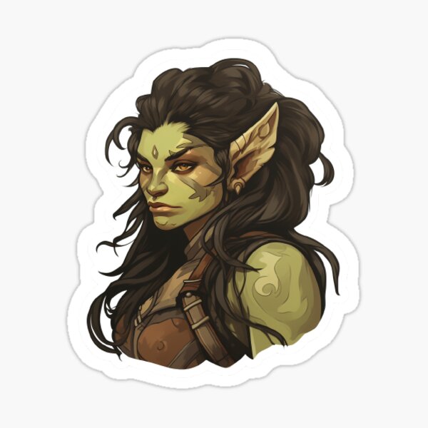 "Beautiful Female Orc" Sticker for Sale by AtlasRegap | Redbubble