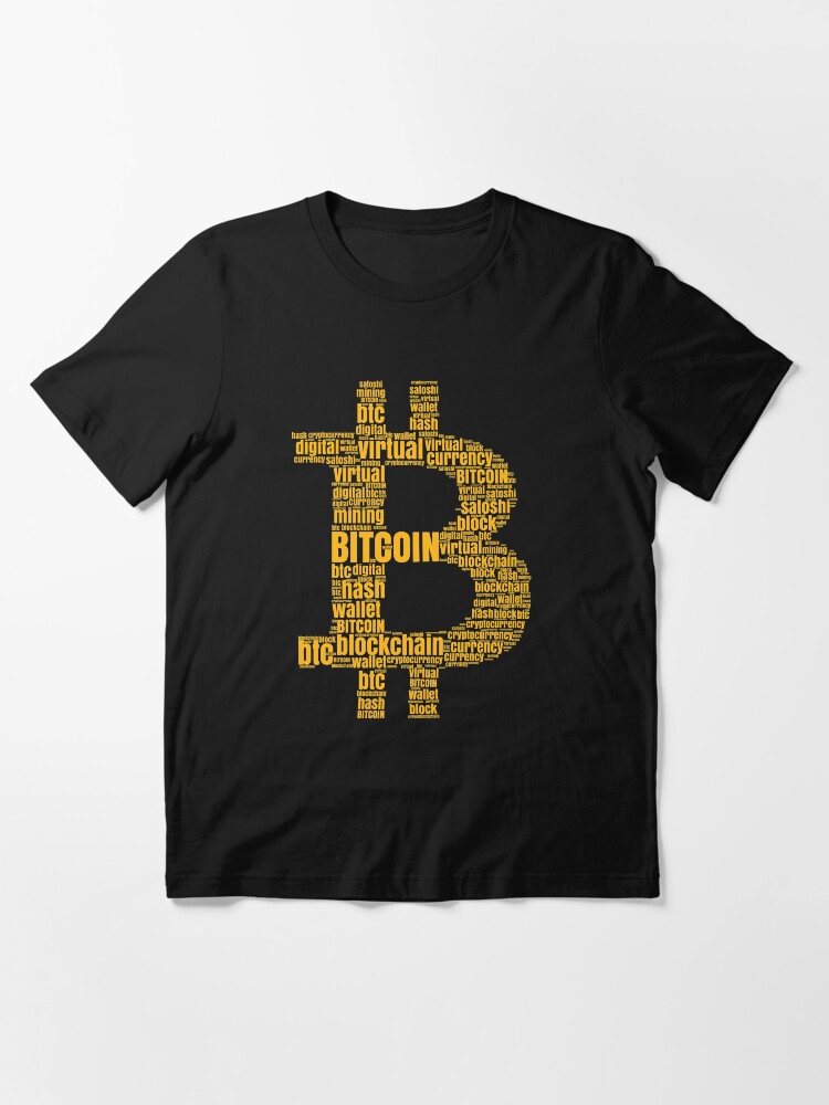 " Bitcoin Logo Typography Art" T-shirt for Sale by goodspy | Redbubble ...
