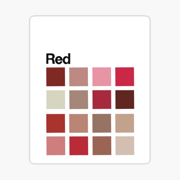"Taylor Swift Red Era Color Palette " Sticker for Sale by RecklessSower ...