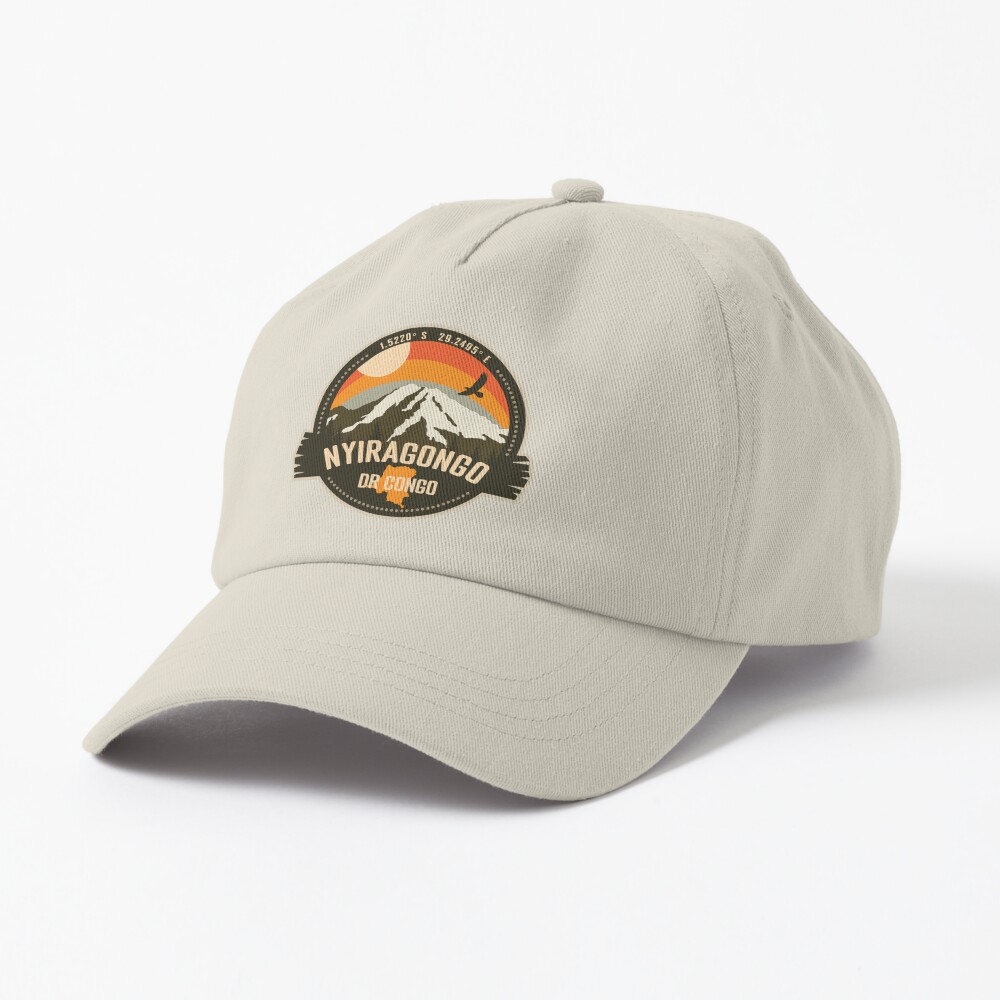 "Mount Nyiragongo Volcano DR Congo Volcanic Eruption Retro Vintage Badge" Sticker for Sale by ...