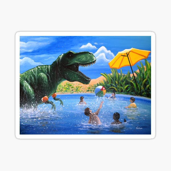 Pool Party Sticker For Sale By Flooko Redbubble