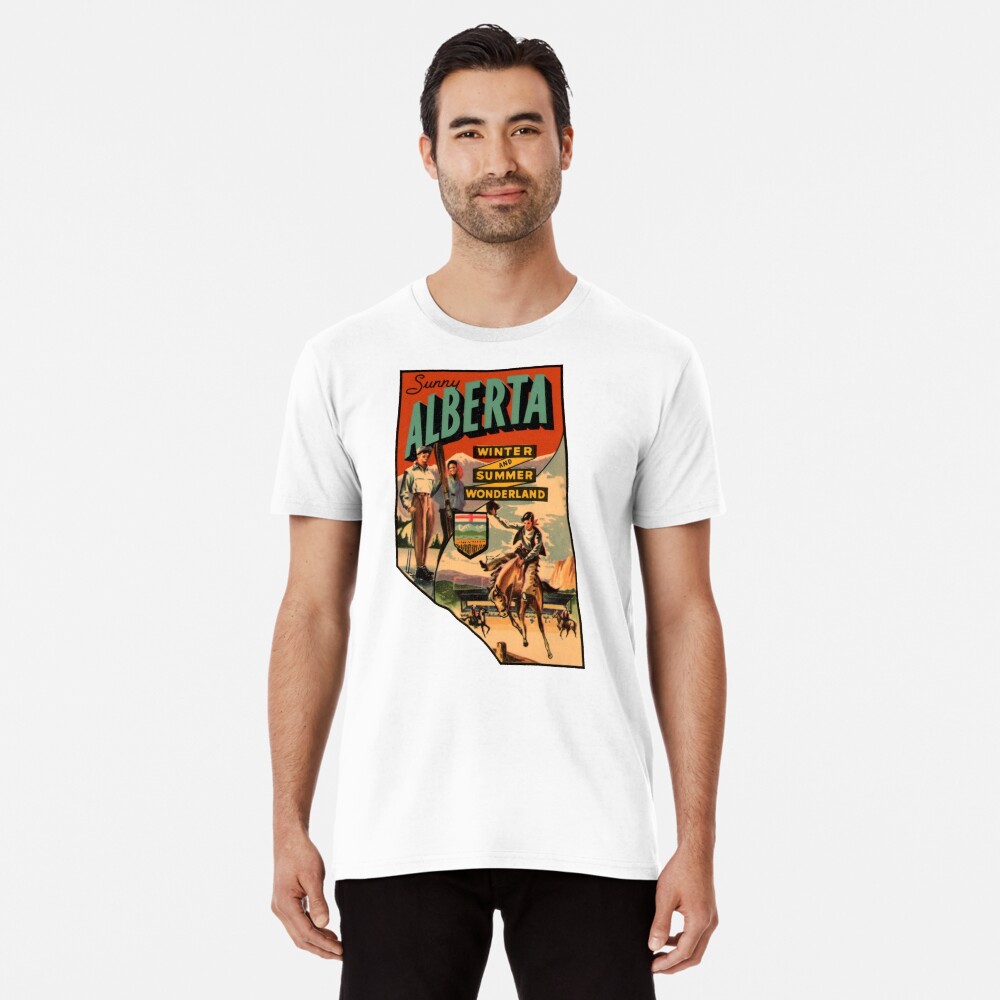 "Alberta AB Canada Vintage Travel Decal" Sticker for Sale by hilda74 ...