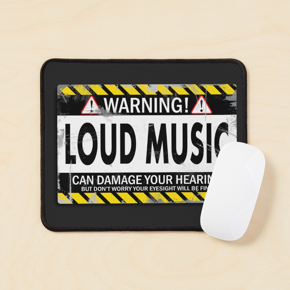 "Warning! Loud Music!" Sticker for Sale by RevolutionGFX | Redbubble