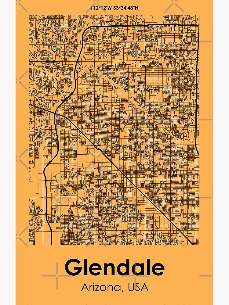 Border Of Glendale Az Map