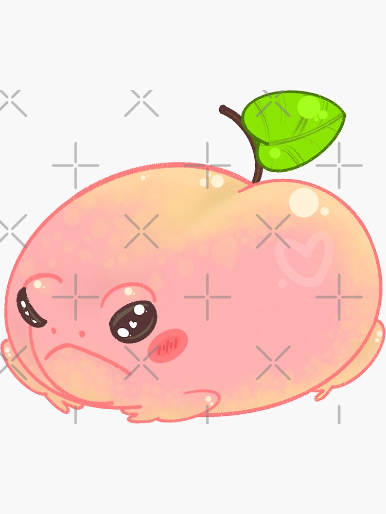 "Peach Frog" Sticker for Sale by moonmacaroons | Redbubble