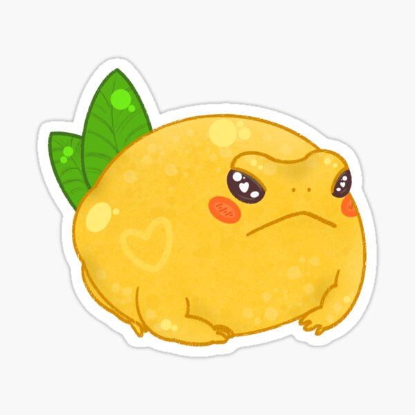 "Lemon Frog" Sticker for Sale by moonmacaroons | Redbubble