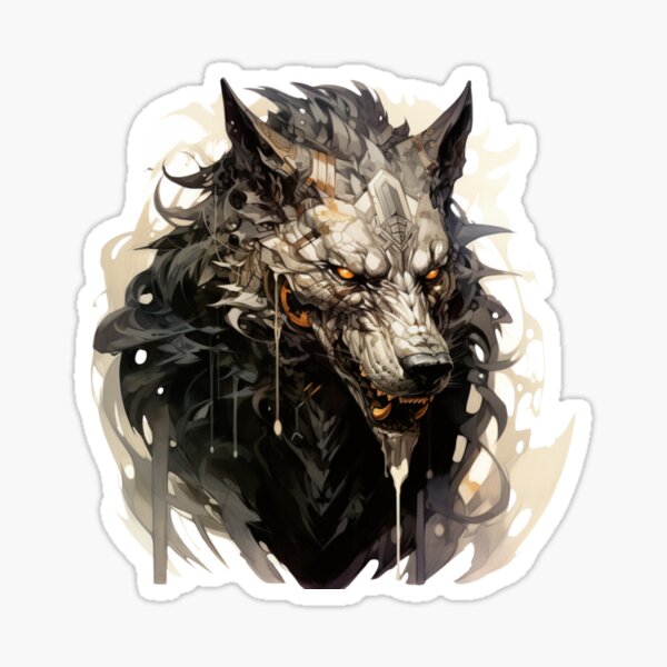"FANTASY HALLOWEEN WEREWOLF 2" Sticker for Sale by JUSTYNA STAREK ...