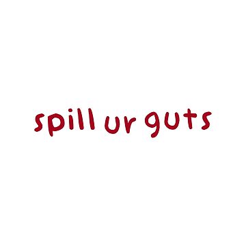 "spill ur guts(red)" Sticker for Sale by Aesthetic Crew | Redbubble