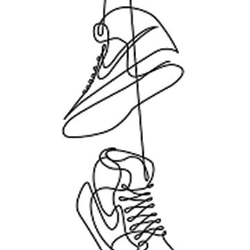 "one line shoes" Sticker for Sale by Ratatatts | Redbubble