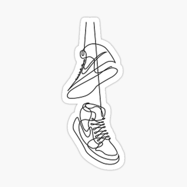 "one line shoes" Sticker for Sale by Ratatatts | Redbubble
