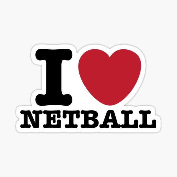 "I Heart Netball" Sticker for Sale by teesaurus | Redbubble