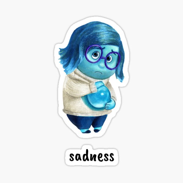 "Sadness" Sticker for Sale by Art-of-Draconis | Redbubble