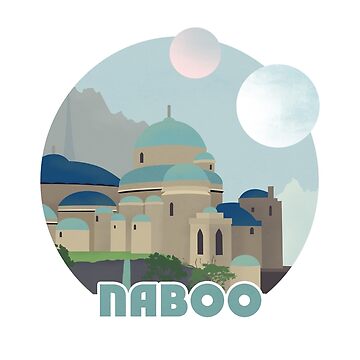 "Naboo Retro Travel Poster" Sticker for Sale by Studiomoriarty | Redbubble