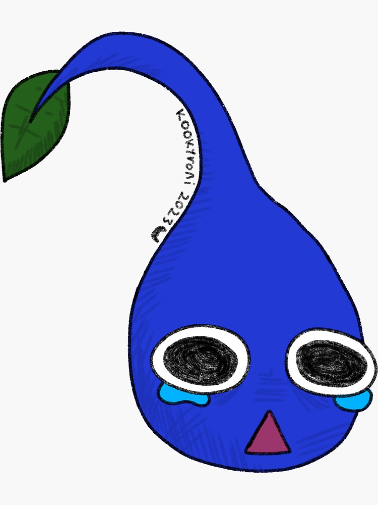 "Crying Blue Pikmin Head" Sticker for Sale by HouseOfWilliam | Redbubble