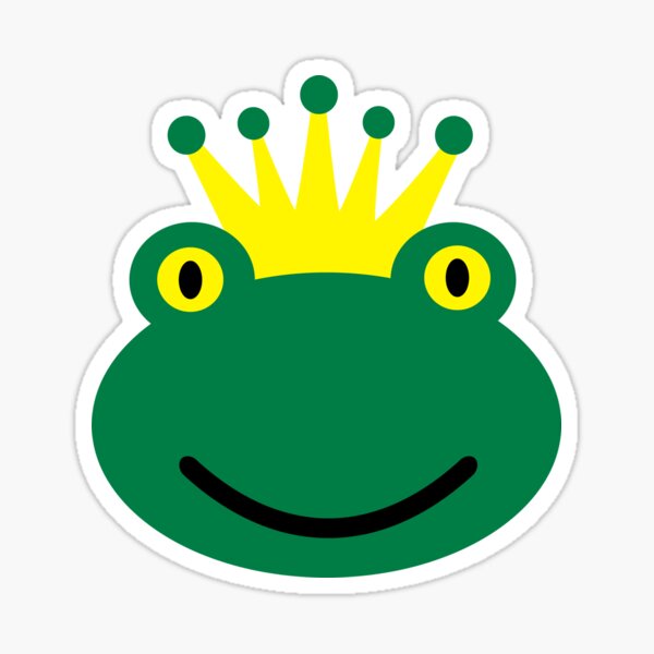 "frog Prince" Sticker for Sale by Vectorqueen | Redbubble