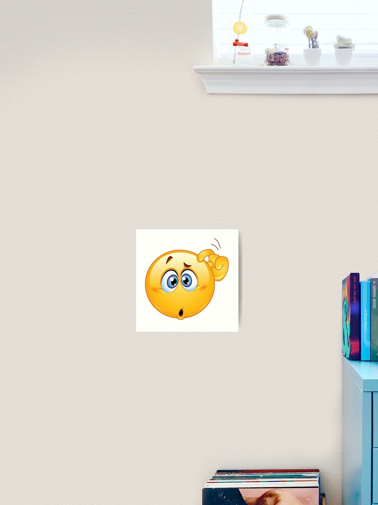 "Huh? Emoji Meme" Art Print for Sale by ToppaForTheLols | Redbubble