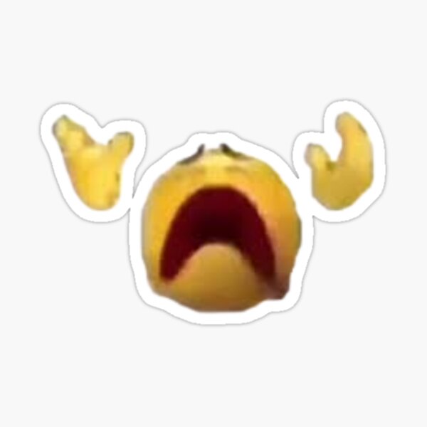 "Ahhhhh Dissolve Meme Emoji" Sticker for Sale by ToppaForTheLols ...