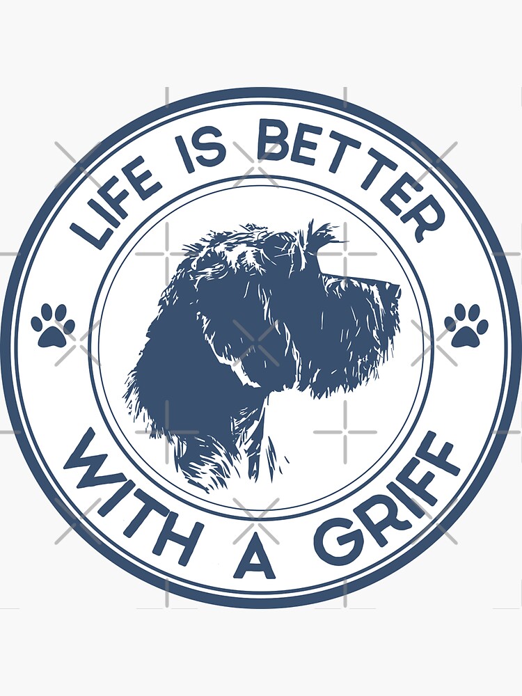 "BETTER WITH A GRIFF" Sticker for Sale by boesarts | Redbubble