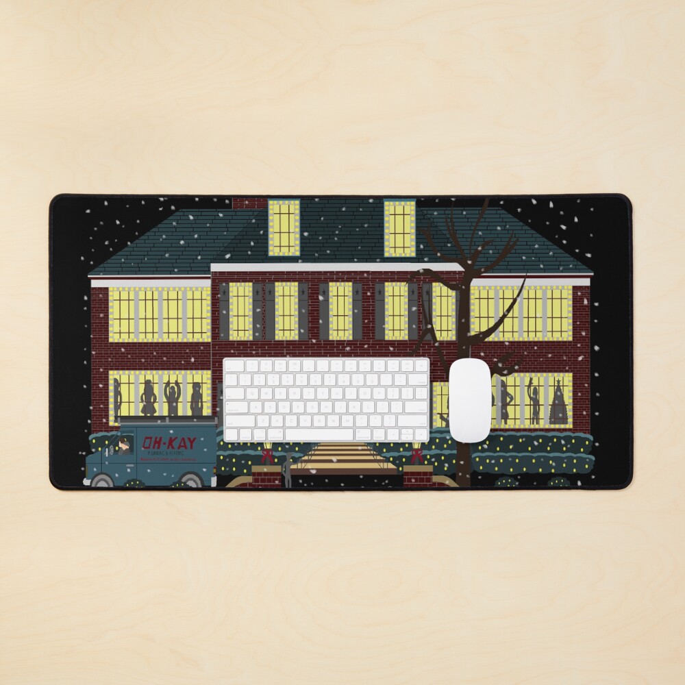 "home alone house at night shadows dancing in the window (snow version ...