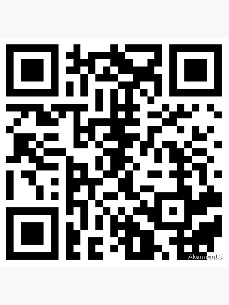 "Rick Roll QR code" Sticker for Sale by Akerman16 | Redbubble