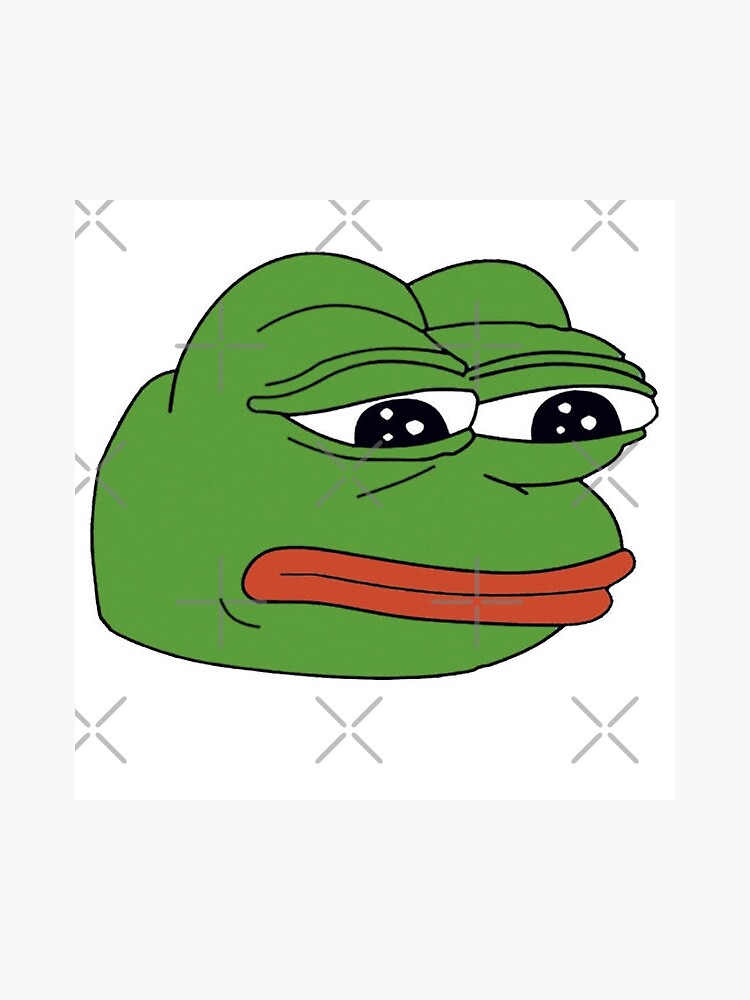 "Sad Pepe " Sticker by Superjamba | Redbubble