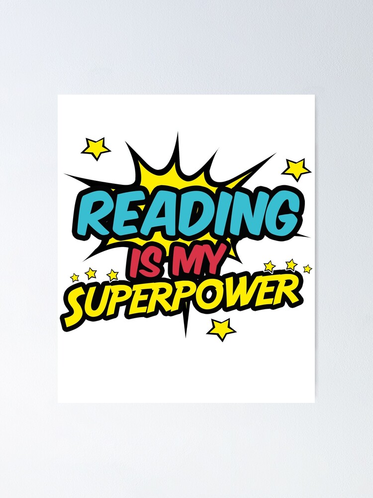 "Reading Is My Superpower - Retro Vintage Books Reading" Poster for ...
