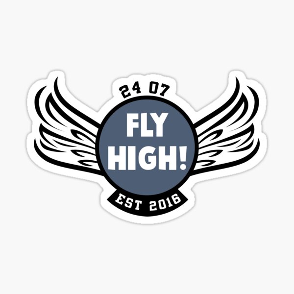 "Fly High Wings design" Sticker for Sale by Playkites | Redbubble