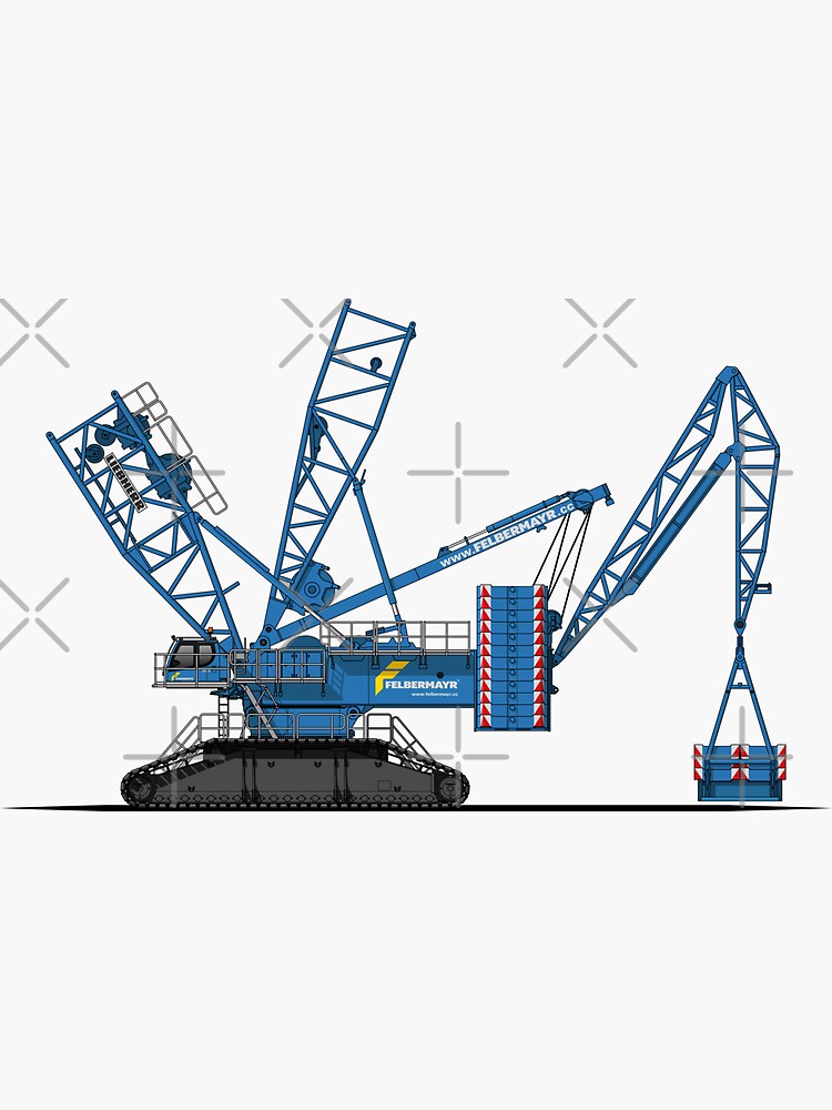 "Crawler Crane 27" Sticker for Sale by Heavy Machinery | Redbubble