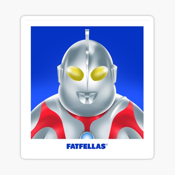 "Fat Ultraman" Sticker for Sale by fatfellas | Redbubble