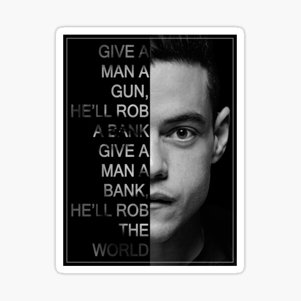 "MR Robot" Sticker for Sale by sositamaria | Redbubble