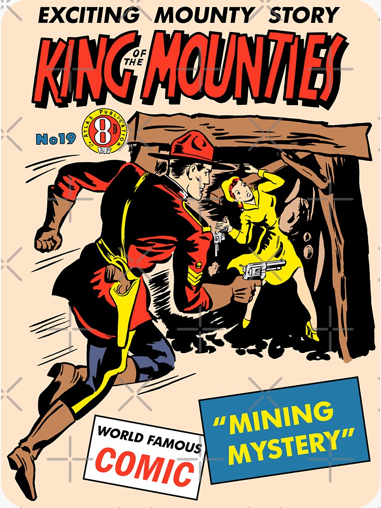 "KING OF THE MOUNTIES" Sticker for Sale by MINION-FACTORY | Redbubble