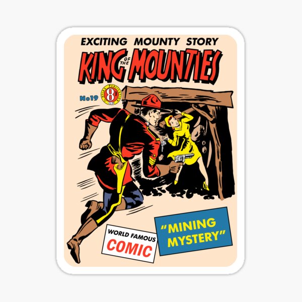 "KING OF THE MOUNTIES" Sticker for Sale by MINION-FACTORY | Redbubble