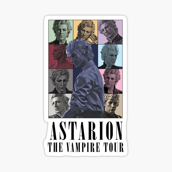 "Astarion the Vampire Tour" Sticker for Sale by mainallrounder | Redbubble