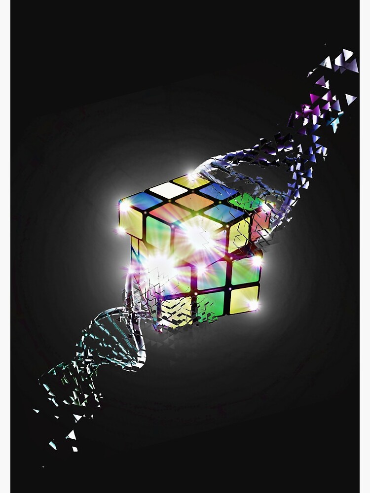 "Rubik Cube Shattered DNA Strand Awesome Design T-shirt" Spiral ...