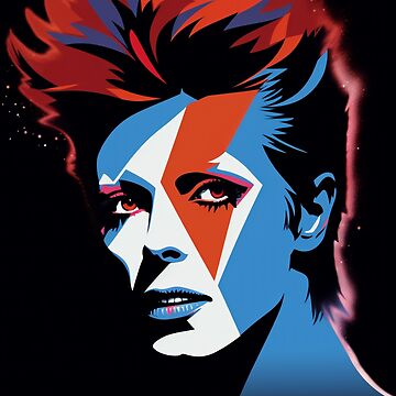 "Aladdin Sane, David Bowie vector art" Sticker for Sale by ...