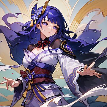 "Genshin Impact Raiden Shogun Ei Inazuma Electro Archon Game" Sticker for Sale by maknaeae ...