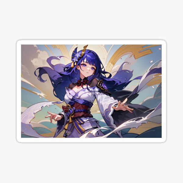 "Genshin Impact Raiden Shogun Ei Inazuma Electro Archon Game" Sticker ...