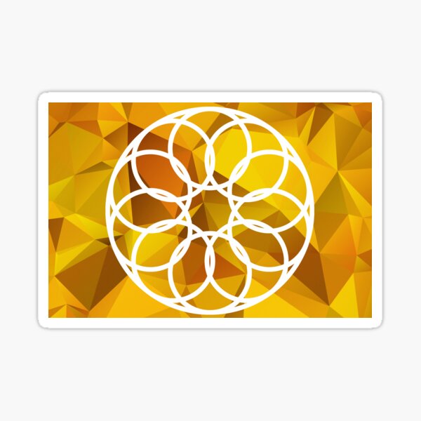 "Golden and White Geometry" Sticker for Sale by Swisskid | Redbubble