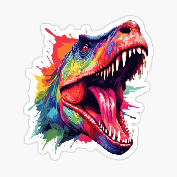 "T-rex Dinosaur" Sticker by ColorDesign38 | Redbubble