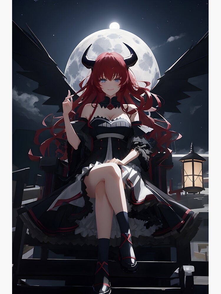"anime devil , beautiful demon girl anime" Art Print for Sale by ...