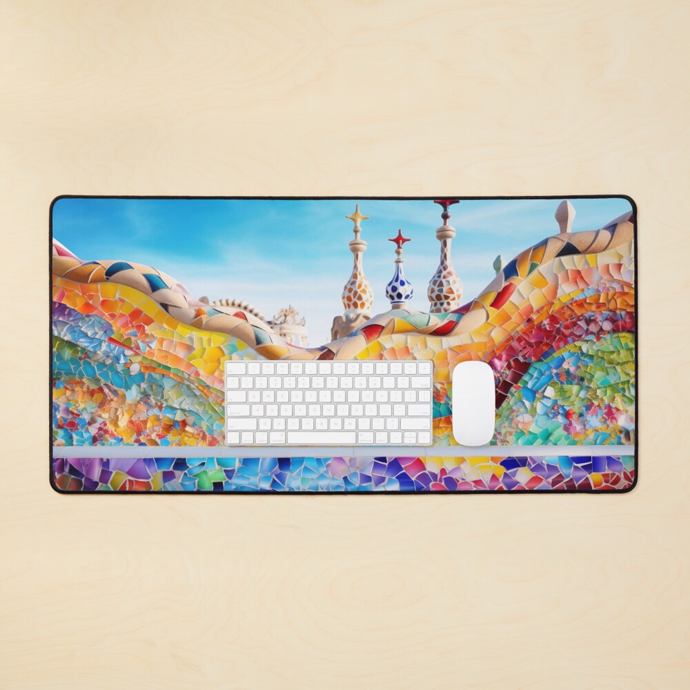 "Rainbow Gaudi Barcelona mosaic Barcelona colorful mosaic Gaudi ...