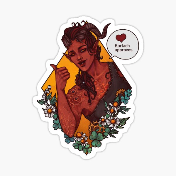 "Karlach approves | Baldur's Gate 3 " Sticker for Sale by keyvei ...
