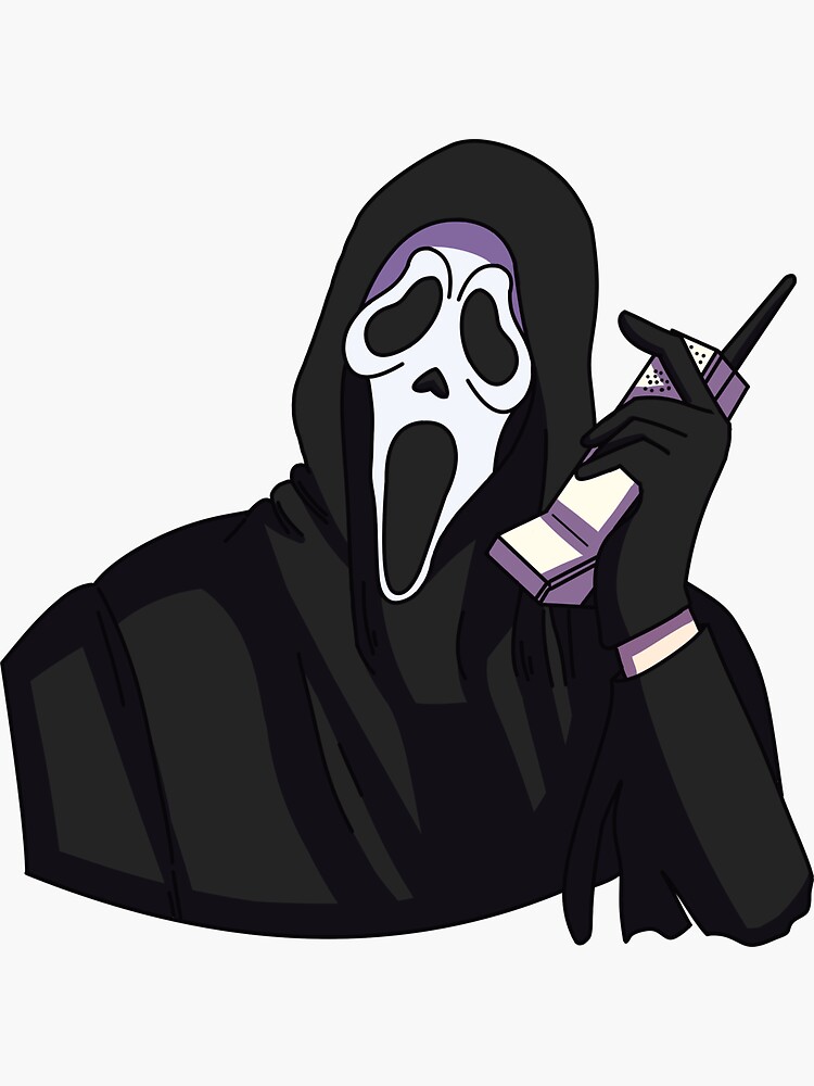 "Ghostface" Sticker for Sale by BoredSloth | Redbubble