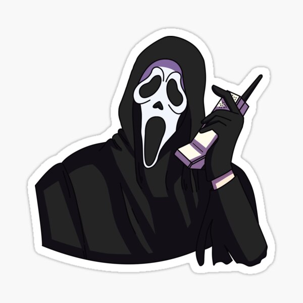 "Ghostface" Sticker for Sale by BoredSloth | Redbubble