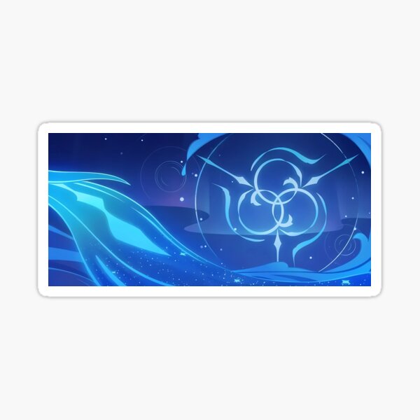 "Genshin Impact Neuvillette: Surge Namecard" Sticker for Sale by ...