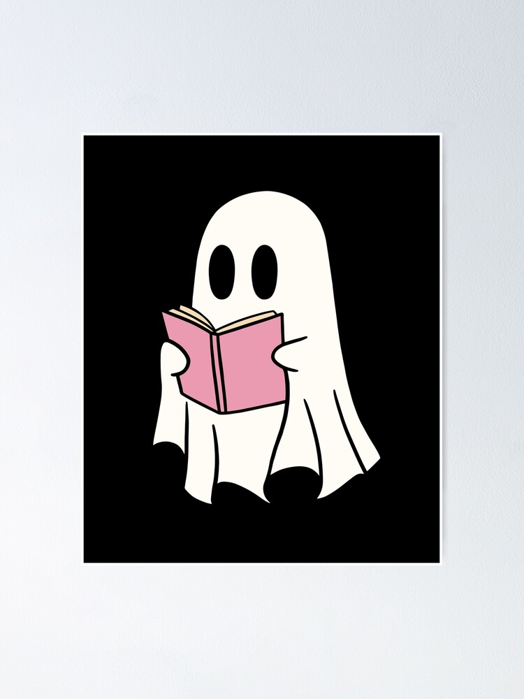 "Cute halloween ghost reading book" Poster for Sale by Mateusz ...